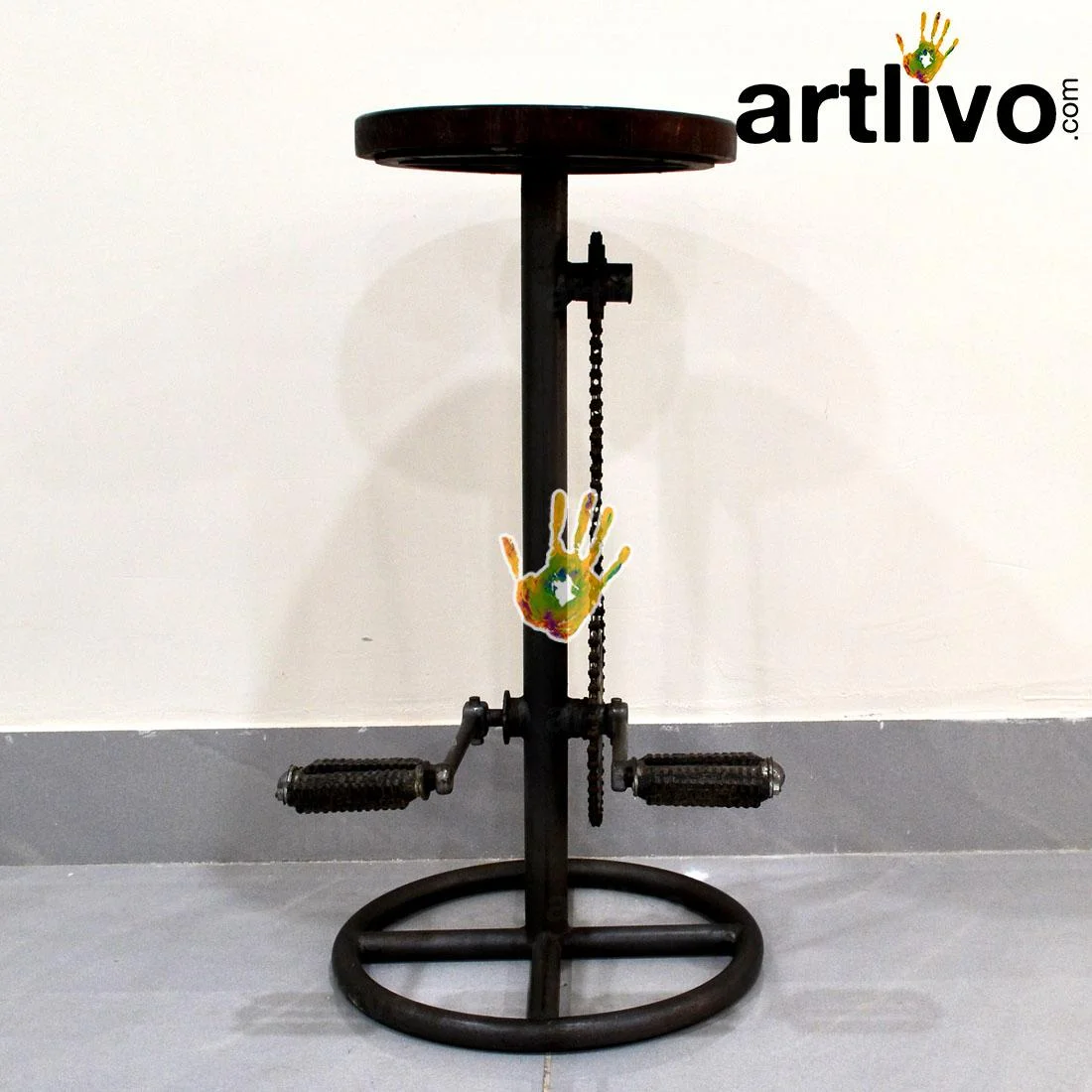 Buy Iron cycle stool Browse Furniture Artlivo.com : Furniture & Decor Store