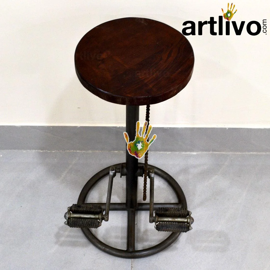 Buy Iron cycle stool Browse Furniture Artlivo.com : Furniture & Decor Store