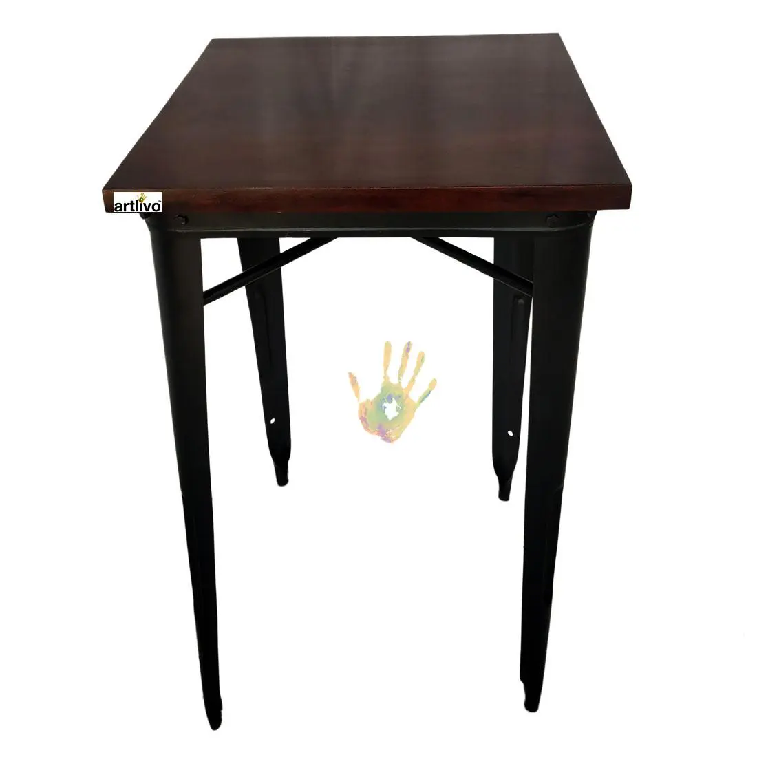 French style 2 seater Bar Table 25" Top - Walnut